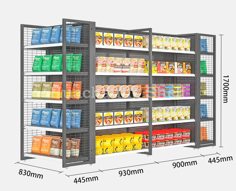 Foshan Runda-2C Supermarket Rack Double Single Side Light Duty Good ...