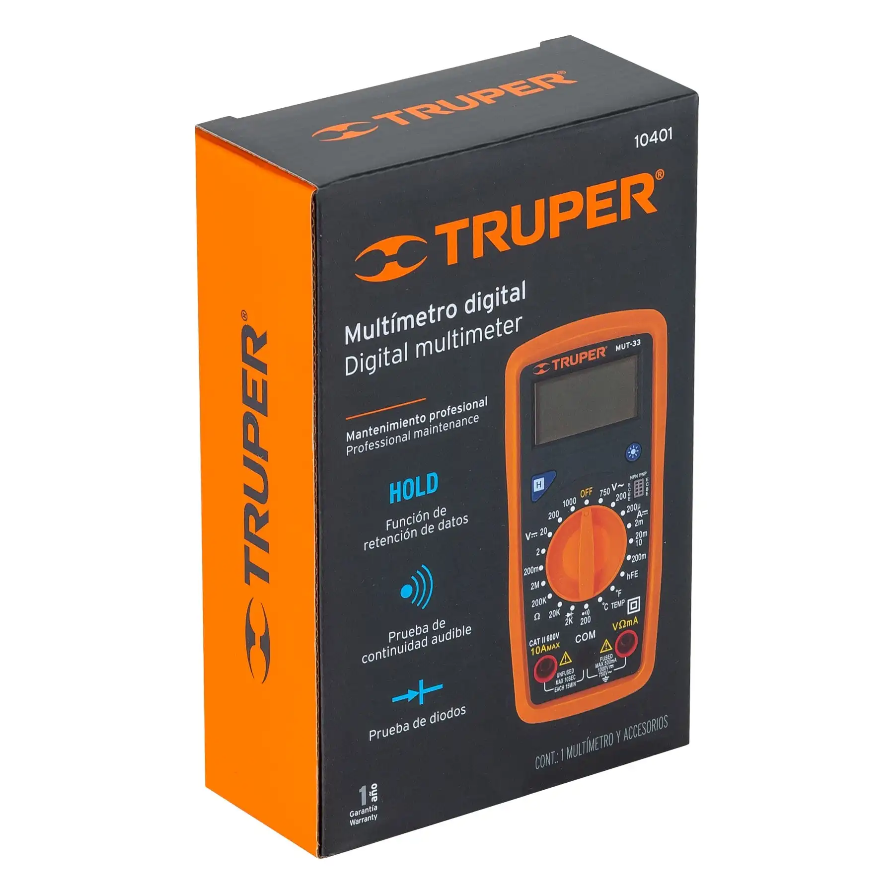 Truper Mut-33 Dustproof Handheld Digital Multimeter For Industrial Use ...