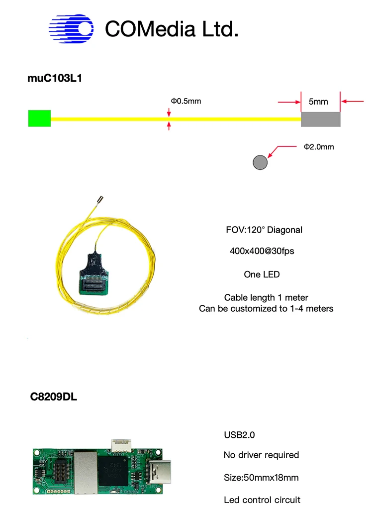 2.0mm Diameter Ov6946 160 Kpixel Sensor Medical Endoscope Camera Module ...