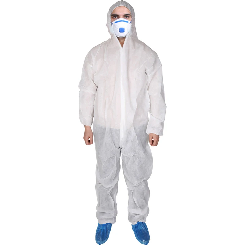 Extra Large Polypropylene Disposable Coverall Suit Zipper Front ...