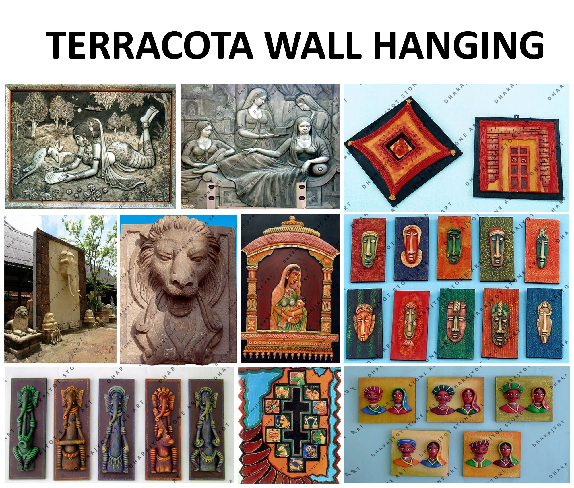 Red Coloured Cotta Stone Drawing Room Wall Plaque - Buy Wall Hanging ...