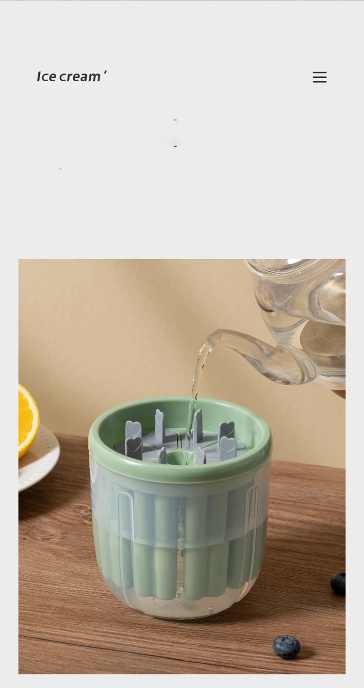 8 Cavities Home Do Popsicle Ice Cream Tool Grinding Ice Cream Bar Mold ...