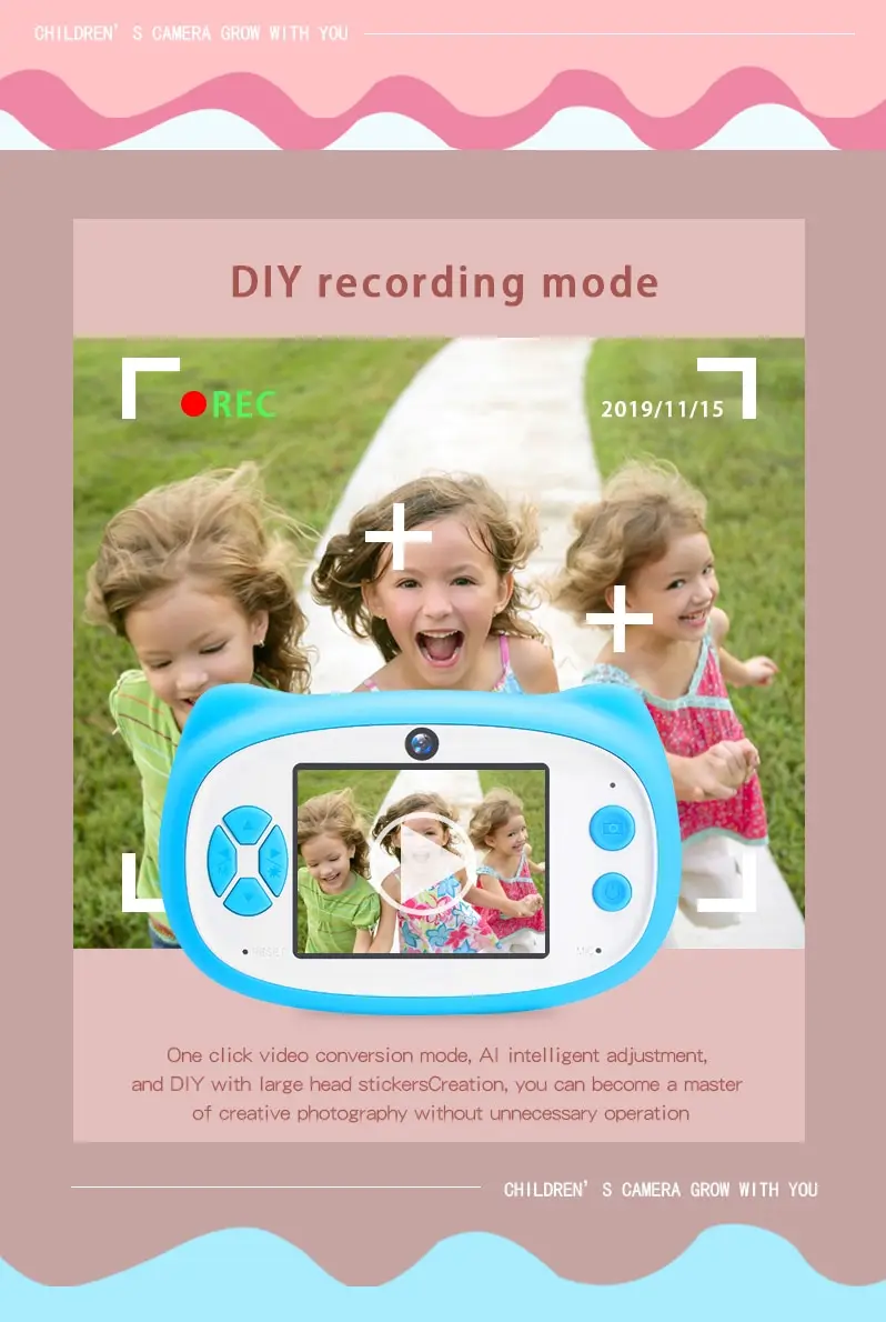 X11c Cartoon Kids Toys Children Camera 1080p 2 Inch Children Sports Hd ...