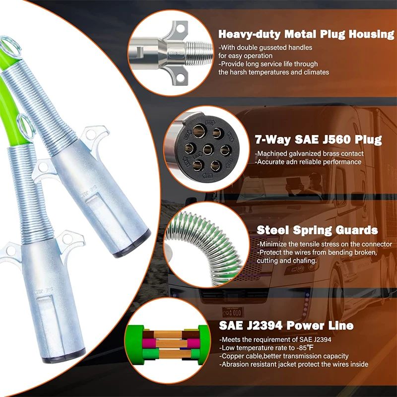 New Design Bule and Red Air Hose 15 FT Spiral 3 in 1 for Truck Brake System