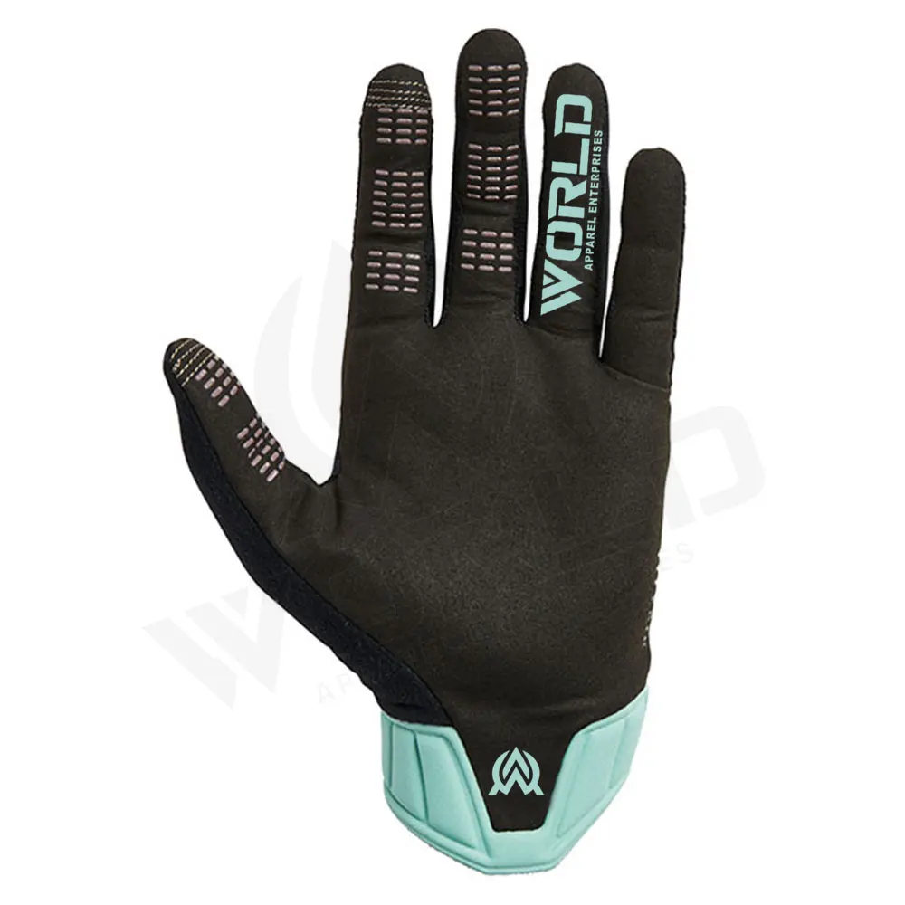 Mens Custom Made Bmx Bike Gloves For Motocross Cycling Full Finger ...