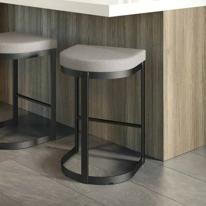 Classic Metal Backless Counter & Bar Stool, Metal Base Bar Stool for ...