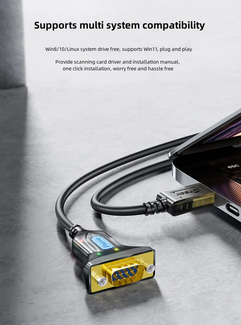 Dtech Male To Male V2.0 Usb Db9 Converter Adapter Cable 1.5m Usb To Rs232 Programming Serial ...