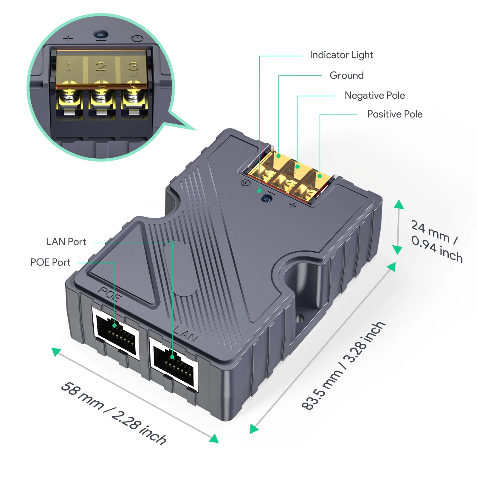 Edup 150w Gige Poe Injector Starlink-compatible 10/100/1000mbps Gigabit ...