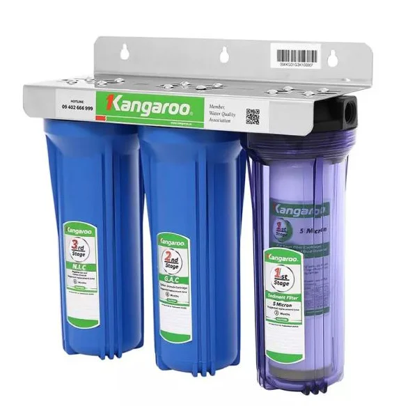 Kangaroo 10'' Pre Filtration Water Filter - 3 Stages PP OCB CTO