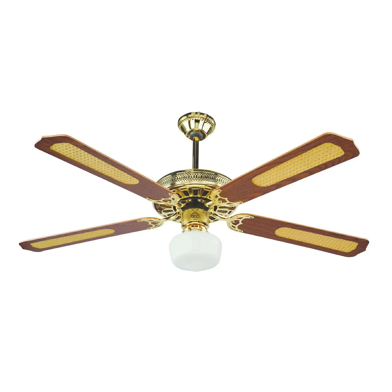 DCG Modern European 4-Blade Solid Wood Ceiling Fan with LED Light 3 ...