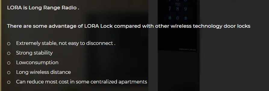 Lorawan Smart Door Lock Fingerprint for Hotel Home Security