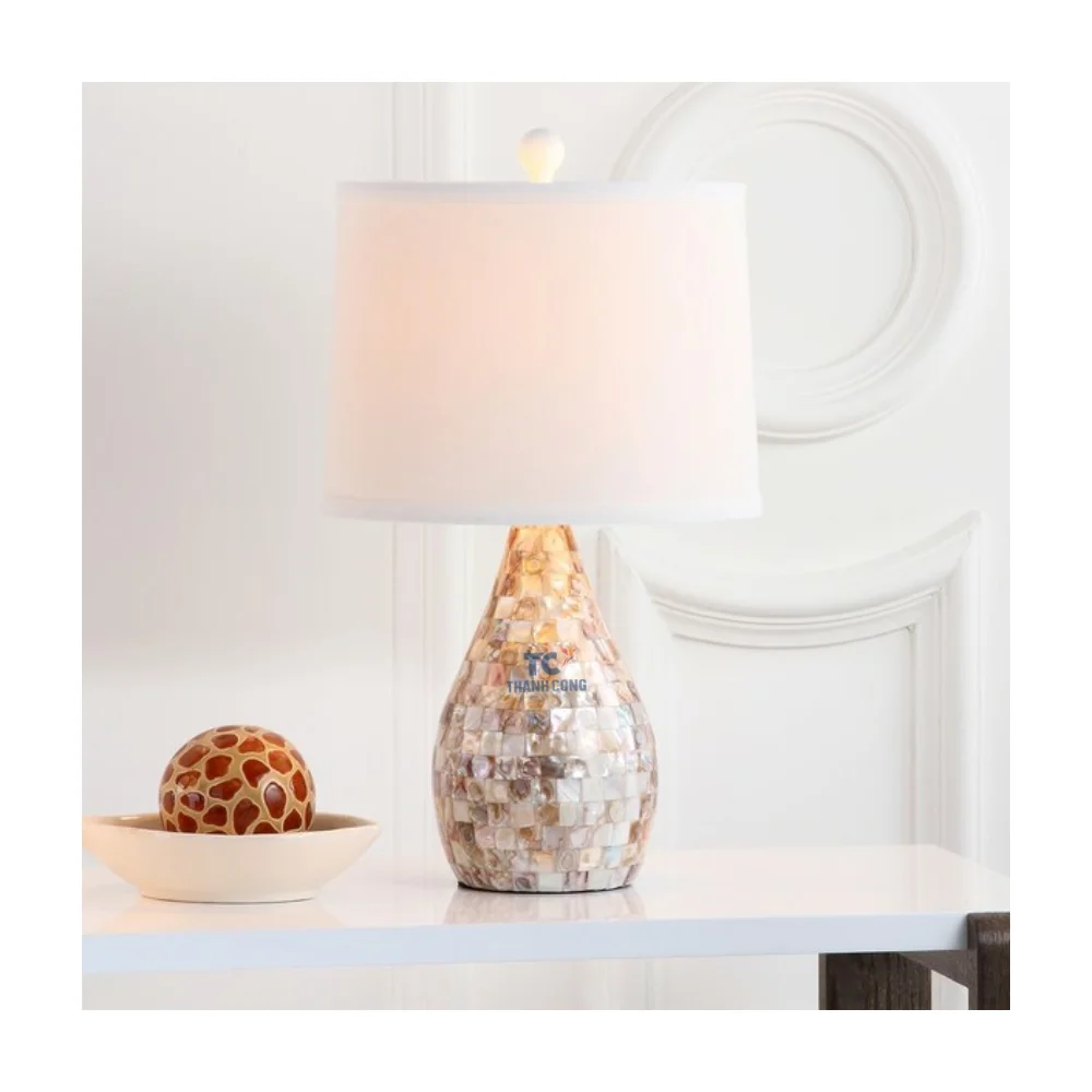 Latest Design Mother Of Pearl Inlay Table Lamp For Indoor Lightning Or ...