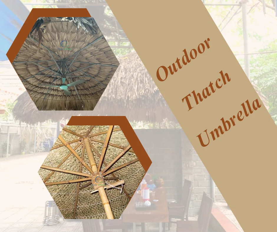 2023 High Quality Outdoor Thatch Umbrella Durable Portable Thatch Umbrella Use For Patio Hotel ...
