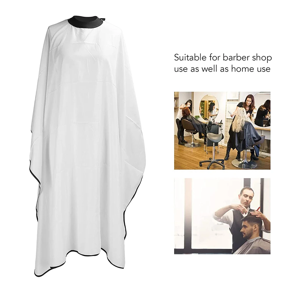 White Color Salon Cape Polyester Haircut Apron Hair Cut Capes High Quality Waterproof Barber ...