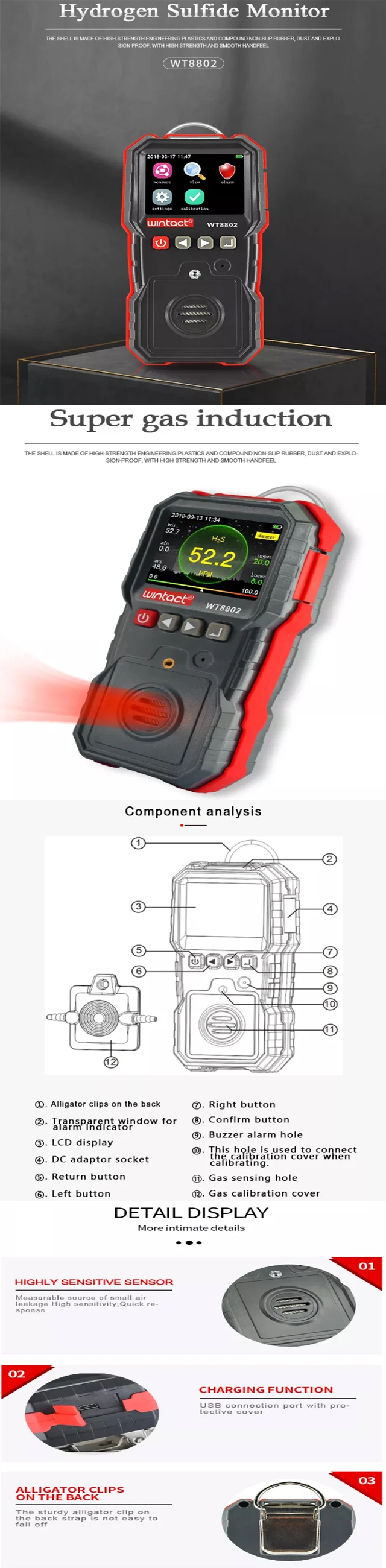 Wintact Portable Gas Monitors - Reliable Detection Solutions