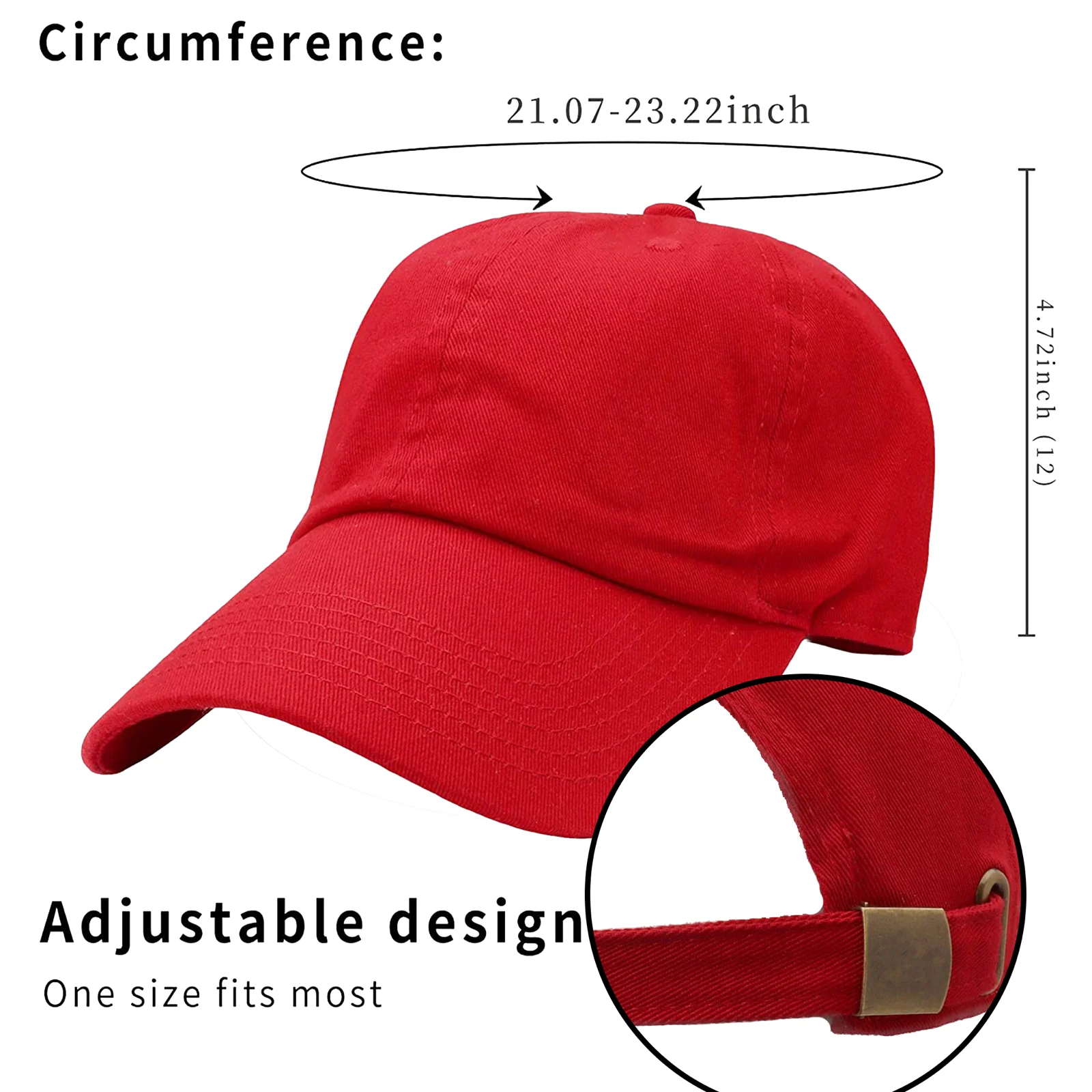 Men & Women's Plain Solid Cotton Baseball Cap Flexible Fit Ball Caps ...