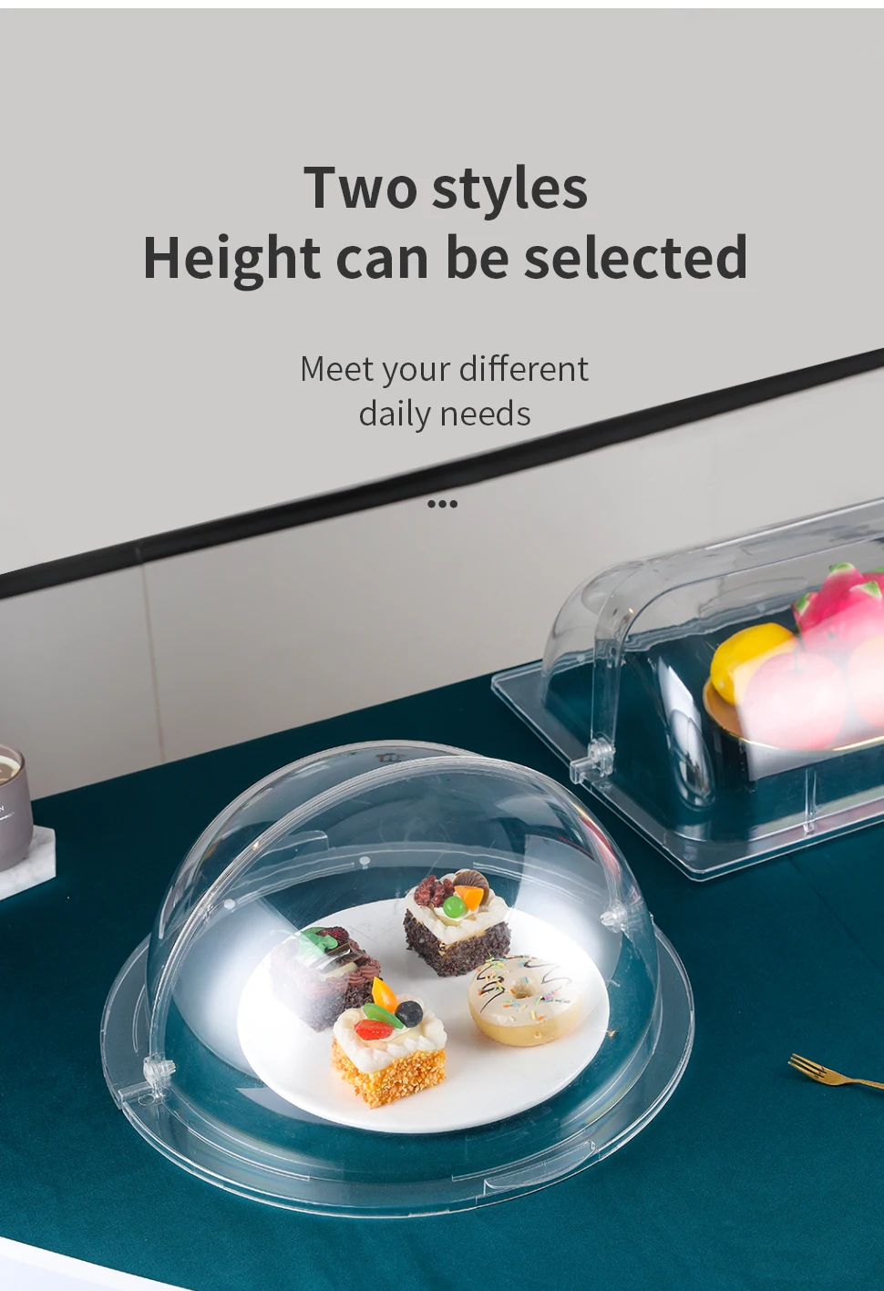 Restaurant Hotel Buffer Round Plastic Clear Food Cover For Dessert ...