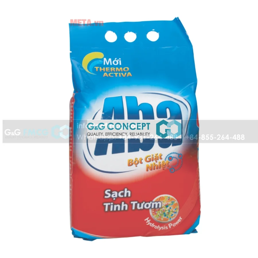 ABA Heat Detergent Powder - 4.5kg X 3 Bags - Quick Stain Isolation