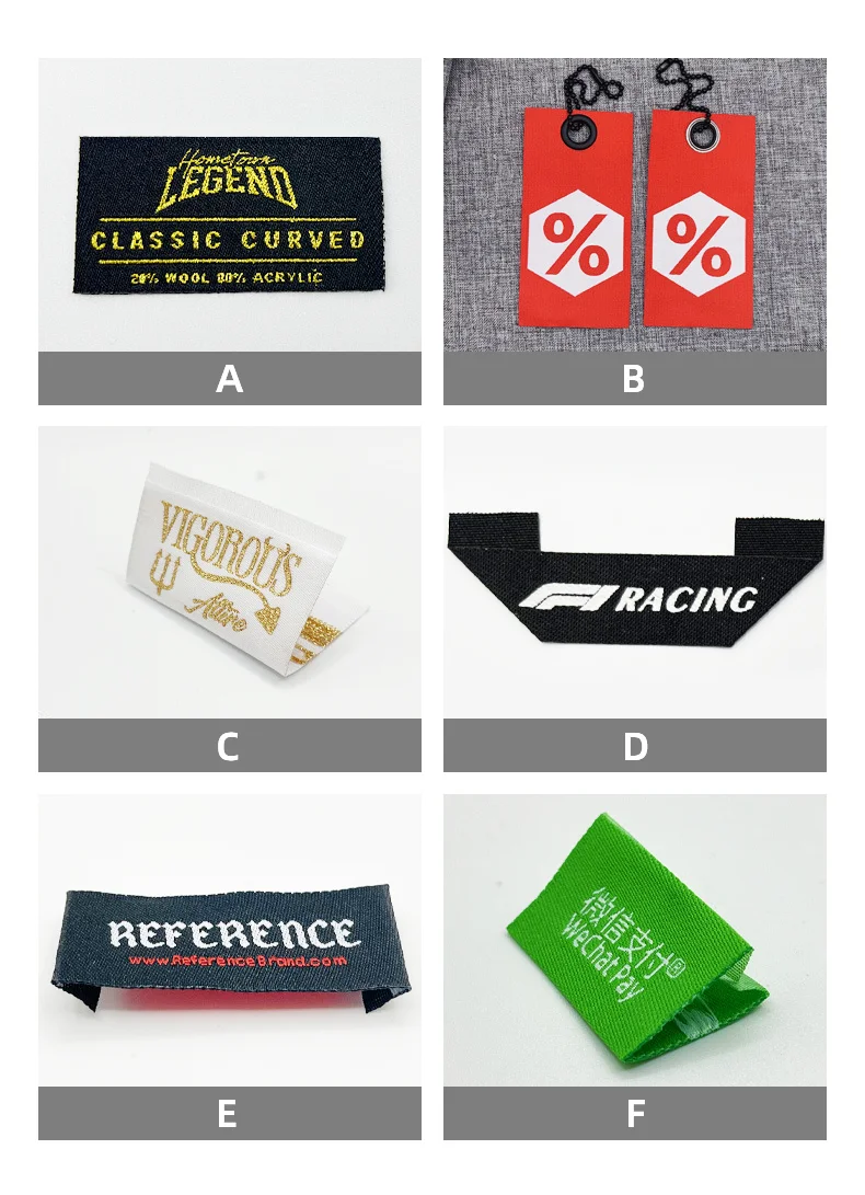 Custom Sewing Labels Clothing Tags And Labels Center Fold Woven Label ...