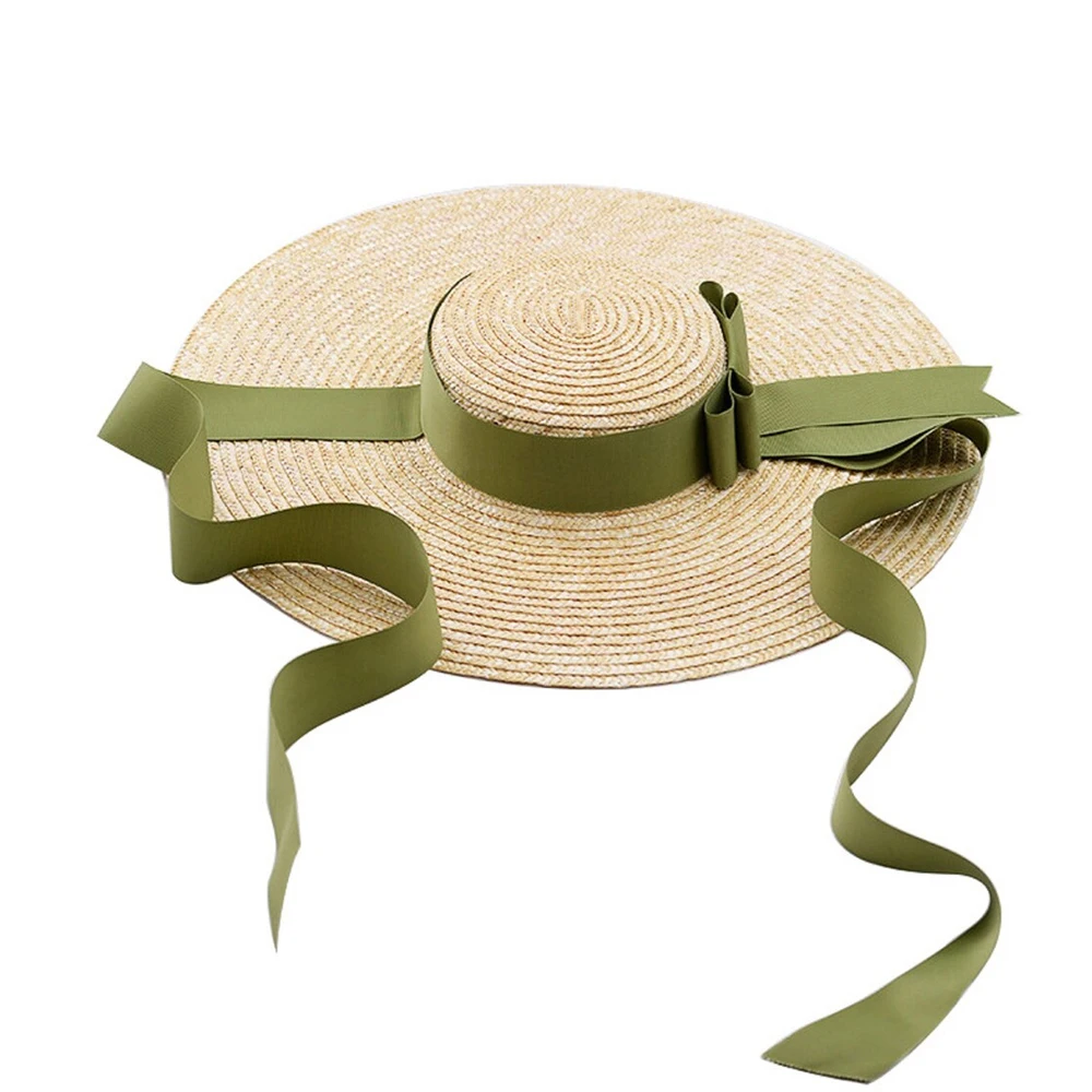 Straw Hats Summer Beach Hats Wide Brim Uv Protection Simple Design ...