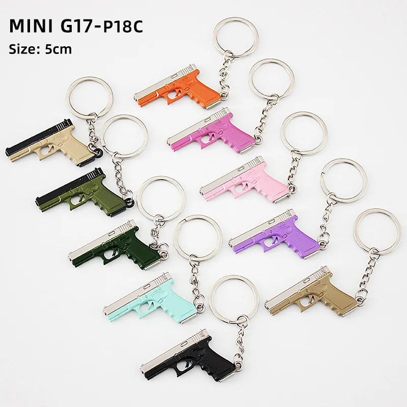 Tiktok Hot Sale Mini Gun Keychain Metal Gun Model Weapon Pistol 7cm ...