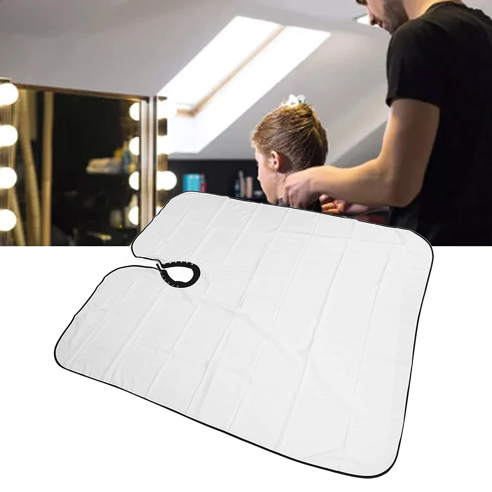 White Color Salon Cape Polyester Haircut Apron Hair Cut Capes High Quality Waterproof Barber ...
