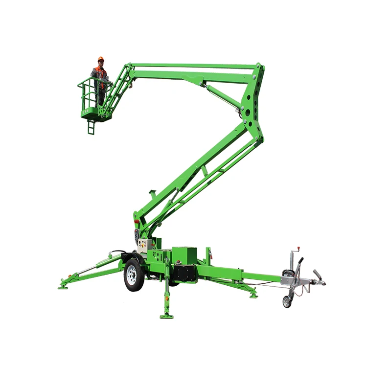 Mobile Towable Boom Lift Cherry Picker Boom Spider Lift 18m 20m For ...