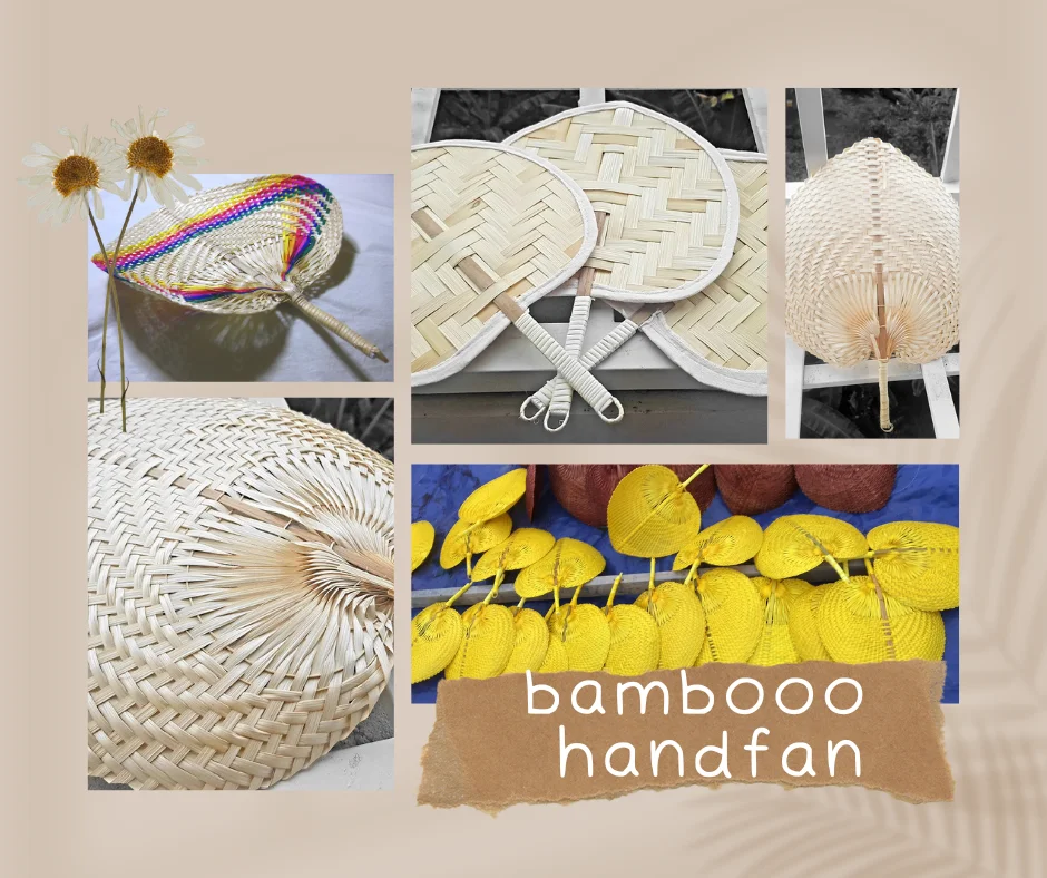Personalized Rattan Raffia Fan Handmade Palm Leaf Bamboo Handheld Fan ...