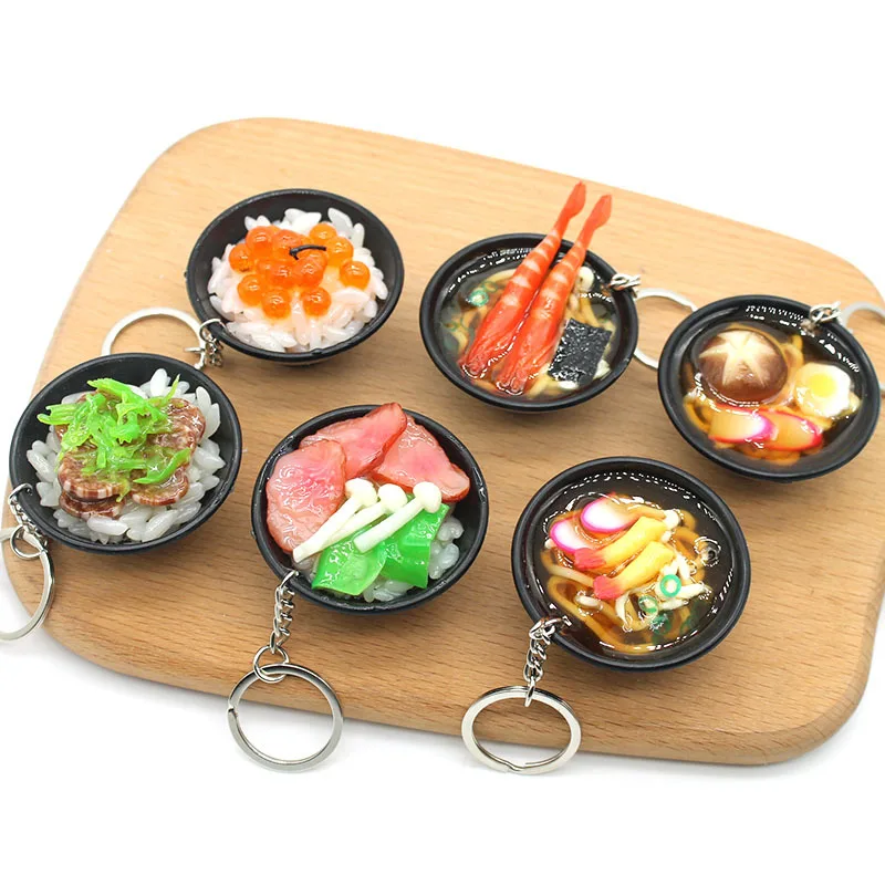 Cute Keychain - Creative Simulation Sushi Noodles Model