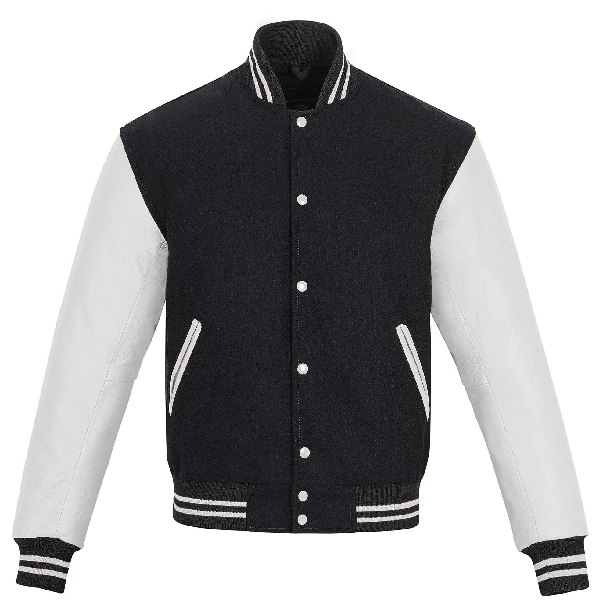 Men Varsity Jacket Leather Sleeve And Wool Body Letterman Jacket - Buy ...
