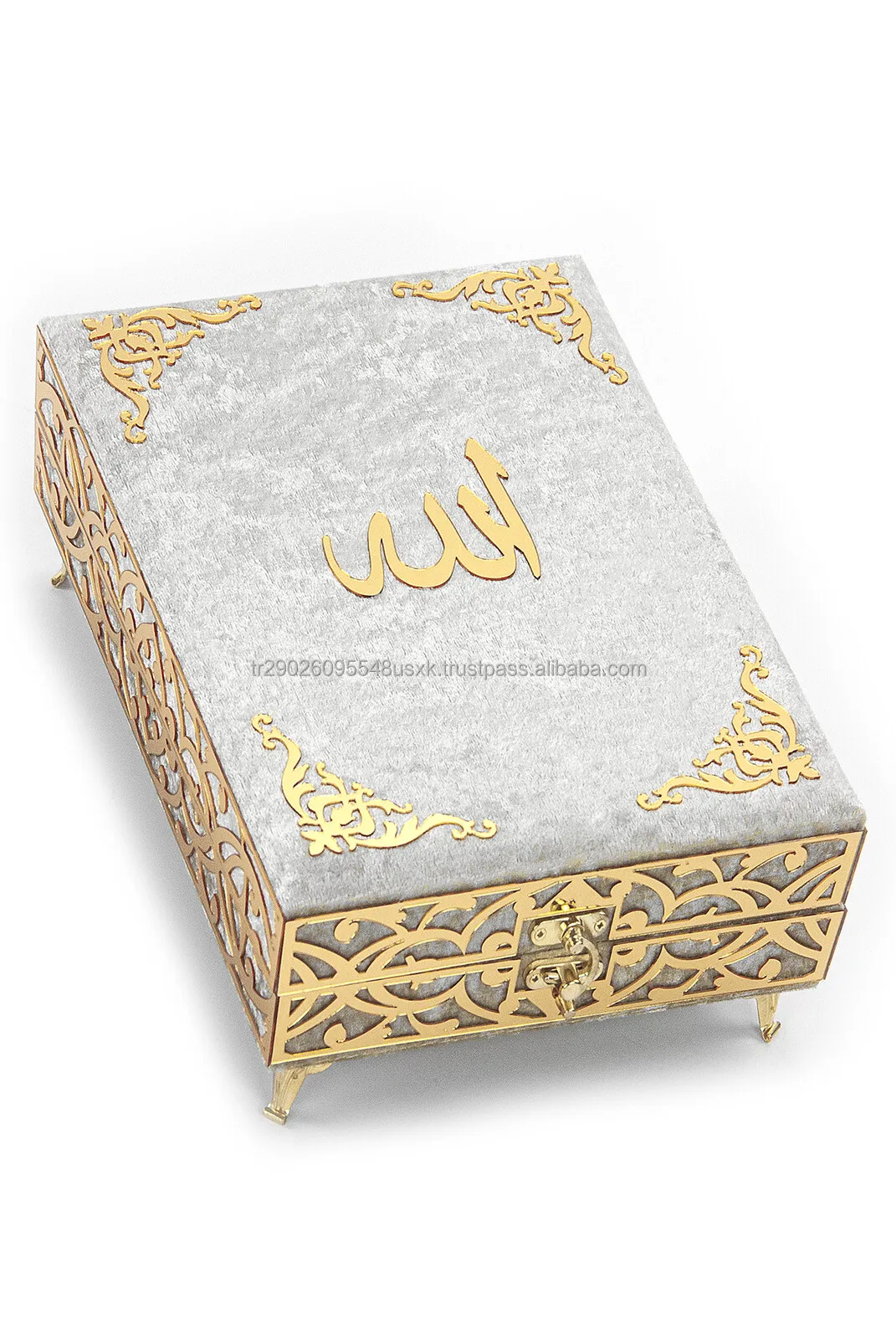 Velvet Covered Gift Chest Muslim Islamic Gifts Set Box Muslim Prayer ...