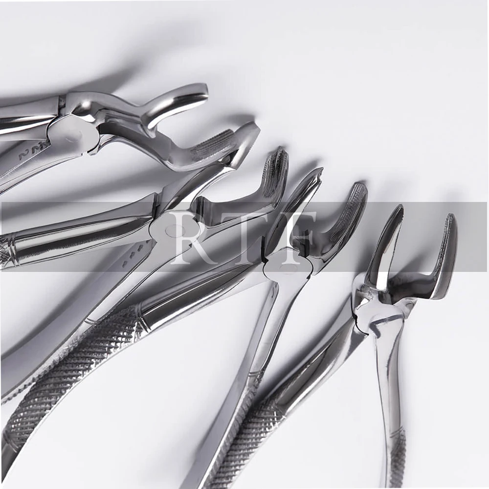 Stainless Steel Adult Dental Forceps 10pcs Extracting Forceps Set Tooth ...