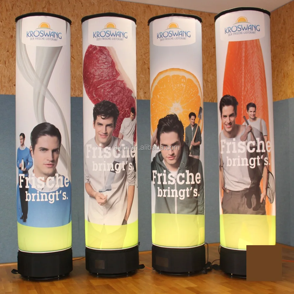 Advertising Led Inflatable Promotional Pillar Decoration Rotating ...