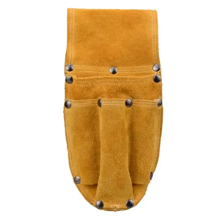 Genuine Leather Tool Belt Bag Carpenter Tool Pouch Hammer Holder ...