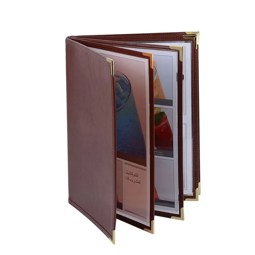Personalized Restaurant Menu Folder Binder Custom Genuine Leather Menu ...