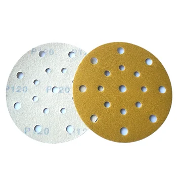 17 Holes Hook And Loop Sand Paper Pad Round Flocking Polishing Tools ...