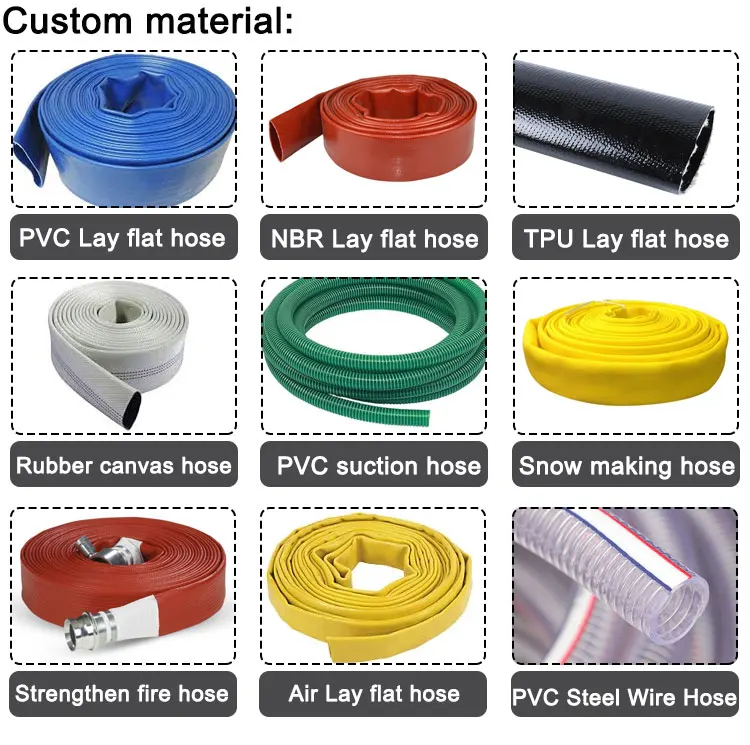 6 Inch PVC NBR Rubber Nitrile Lay Flat Hose for Water/mud/slurry ...