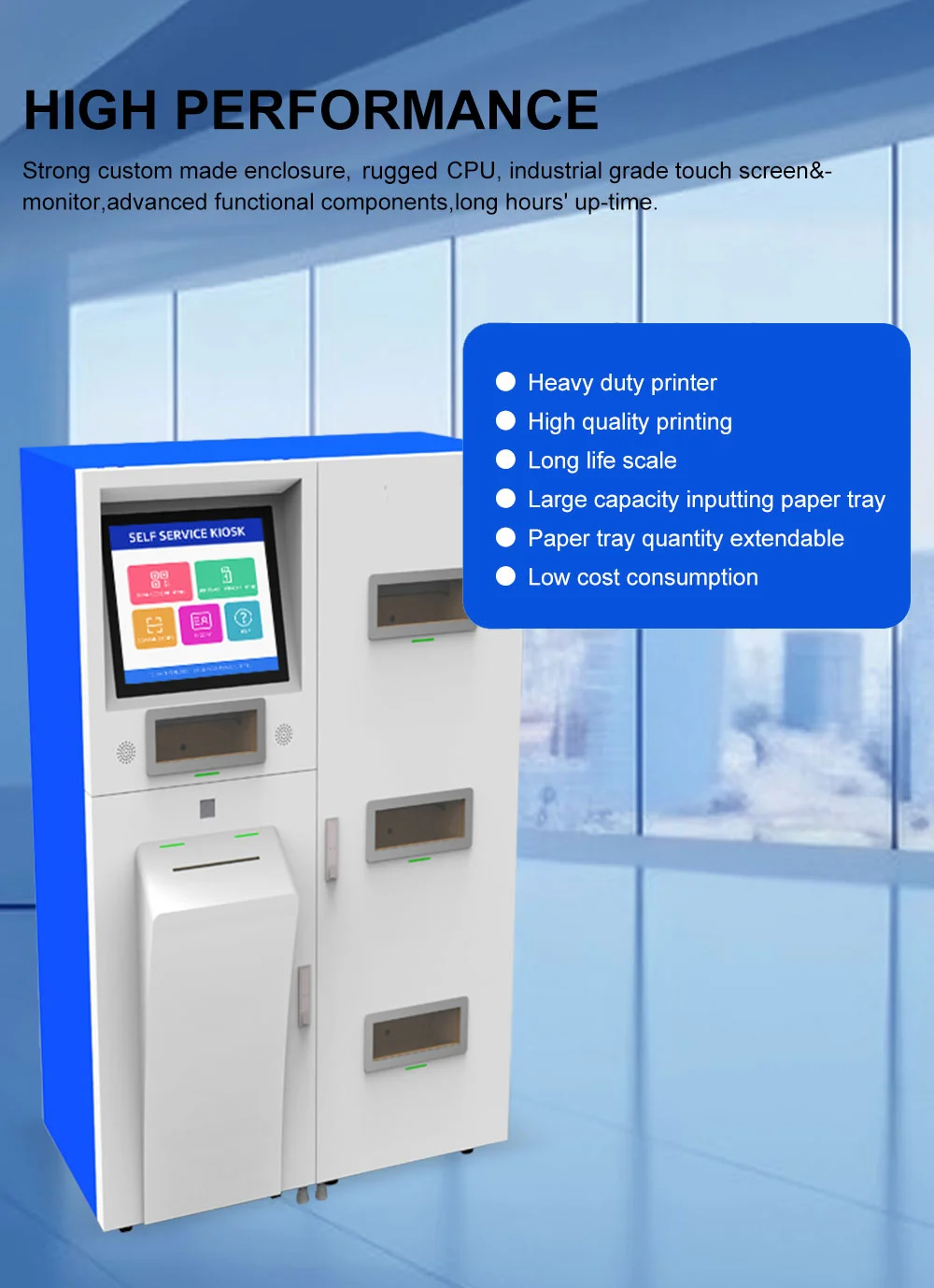 Auto Feeding Ducutment Scanning Logistic Invoice Printing Kiosk Self ...