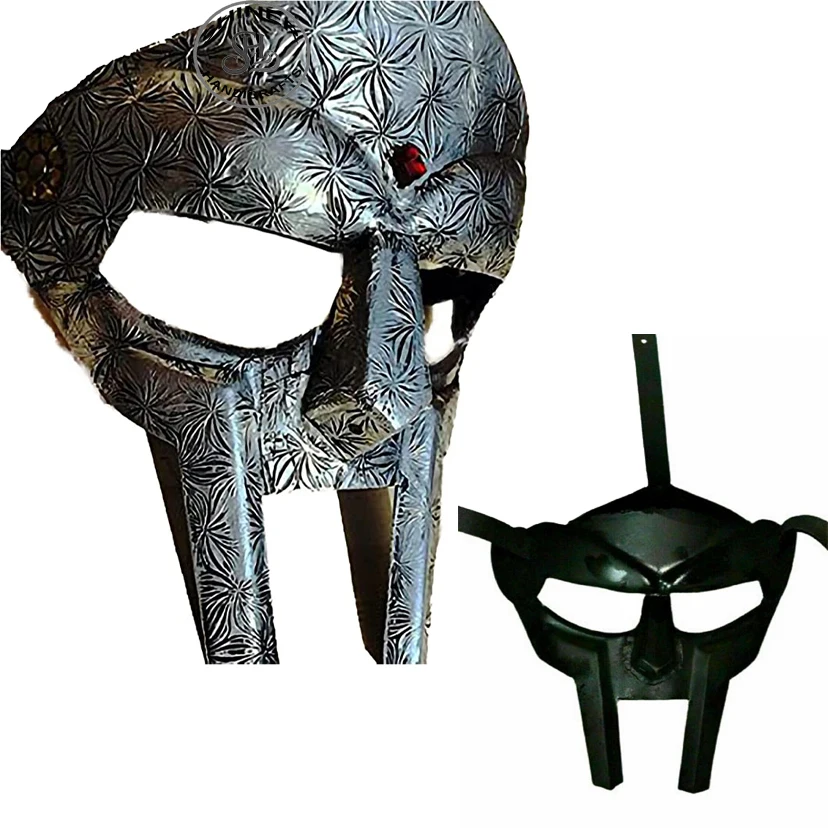 Medieval Steel Roman Gladiator Helmet Face Mask Mf Doom Armor Re ...