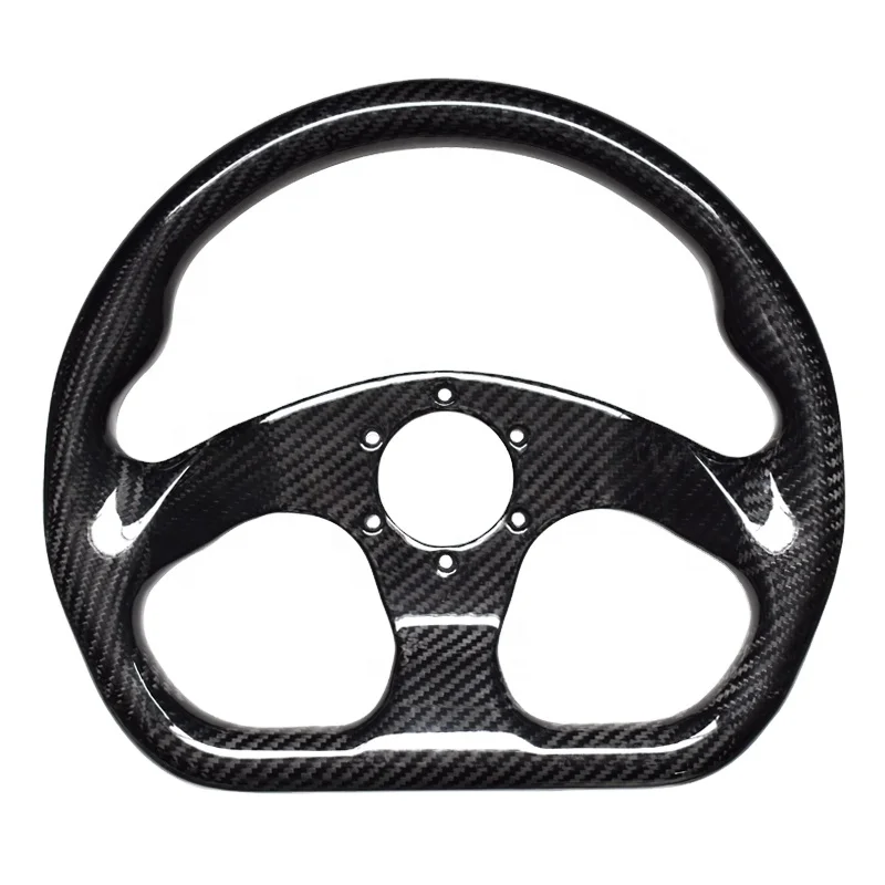D Shape Carbon Fiber Steer Wheel Universal 320mm Flat Car Steering ...