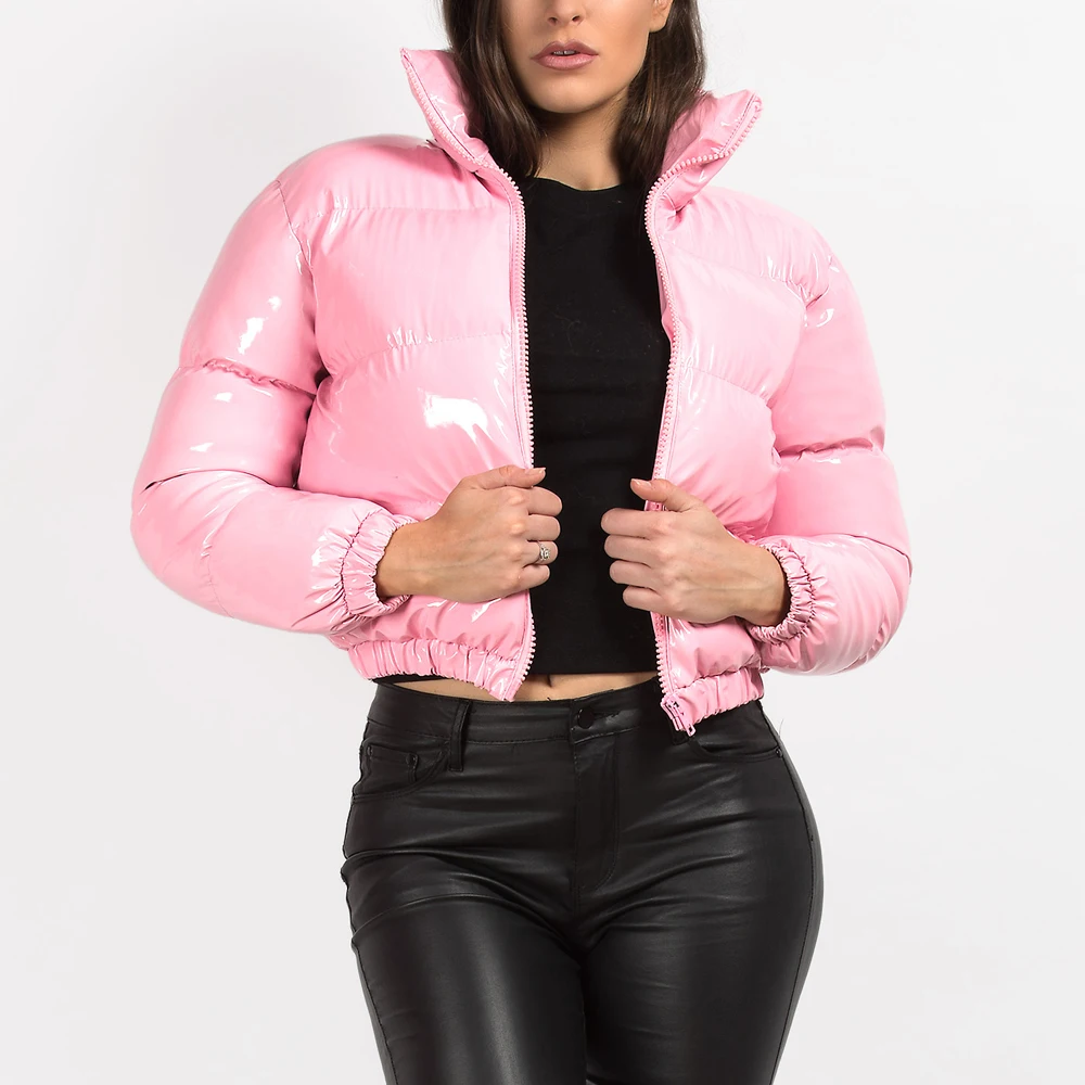 Women Puffer Bubble Crop Coats - Winter Fashion Essentials