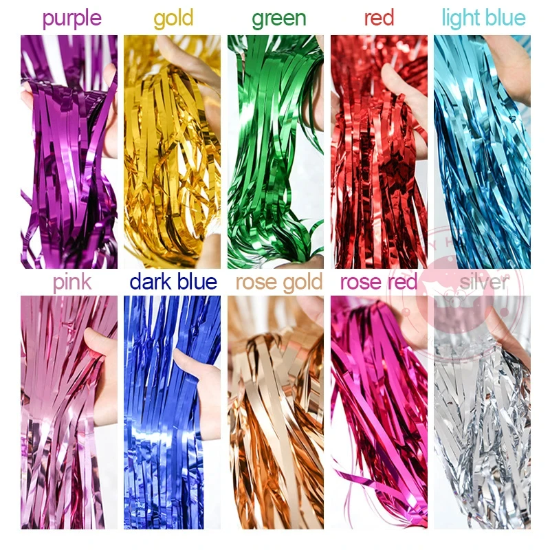 Wholesale Bright Aluminum Foil Party Rain Curtain For Birthday Party ...