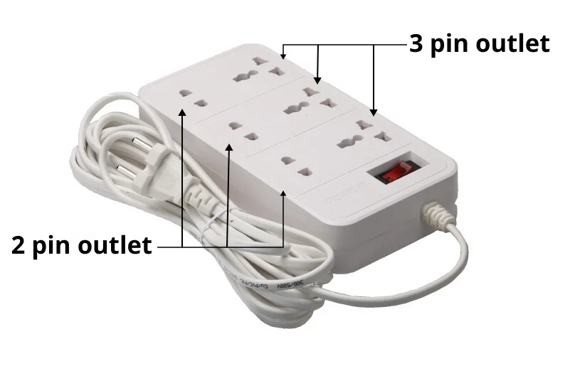 Strip Plug Extension Socket Adapter With Switch 2m Extension Cords ...