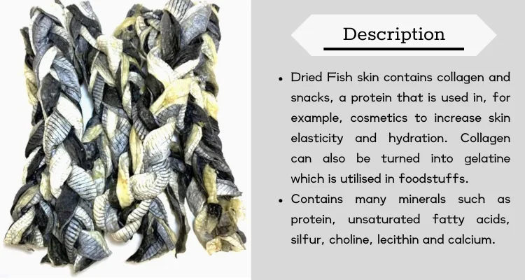 Premium Quality Ocean Chews Crispy Cod Fish Skins Beams Salmon Fish ...