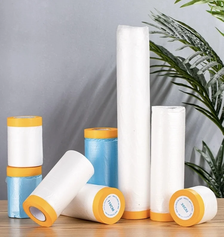 Covering Tape Automobile Care Pre-tape Masking Film Adhesive Tape Cover ...
