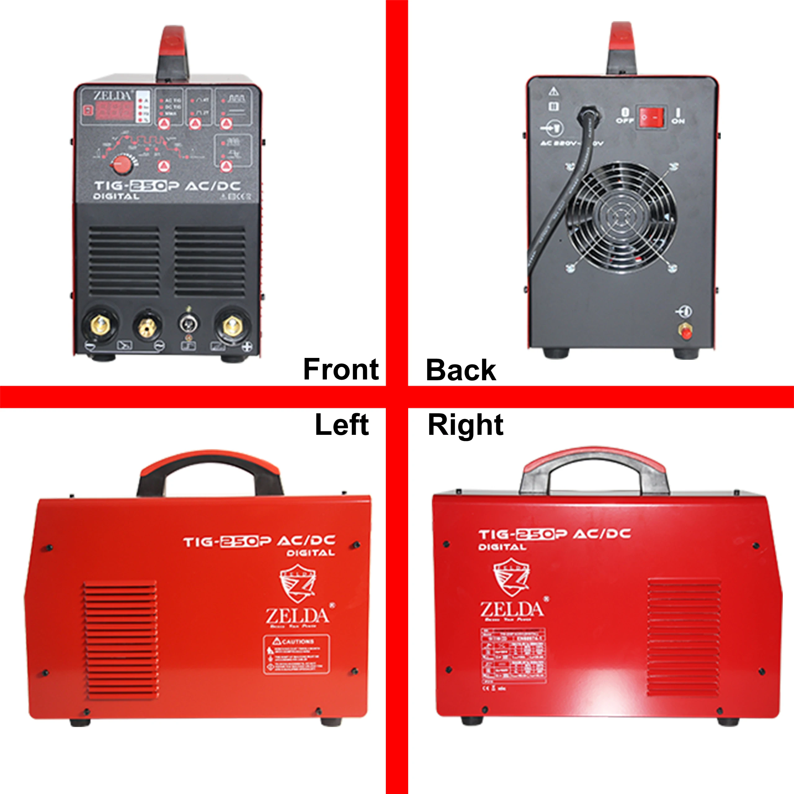 Professional 250Amp TIG Welder New Inverter AC/DC Tig Welding Machine ...