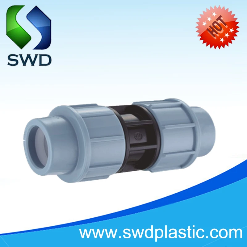 Italian Type Pp Plastic Compression Pipe Fittings Equal Coupling Factory Supply For Irrigation ...