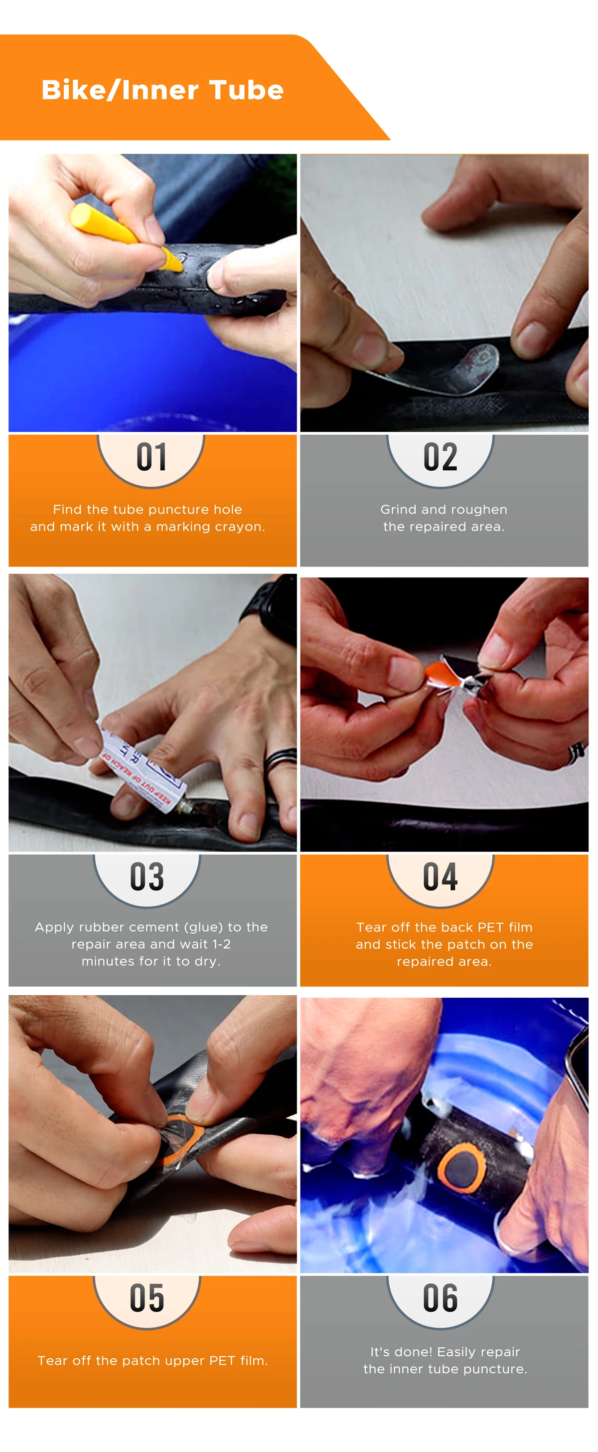 Inner Tube Puncture Patch - Repair Tire Punctures Easily