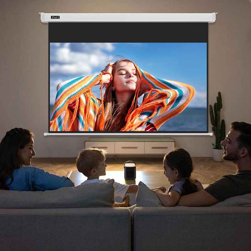IN&VI 100 Inch Motorized Projector Screen for Home Theater