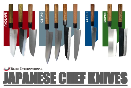 Japanese Hand Made Chef Knife - DAMASCUS 67 Layers SANTOKU